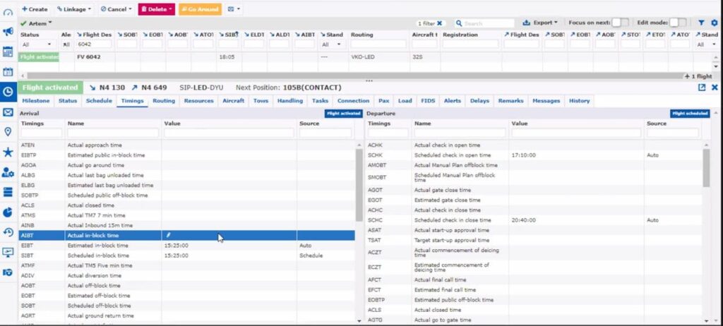 AODB (Airport Operational Database) — ZAMAR